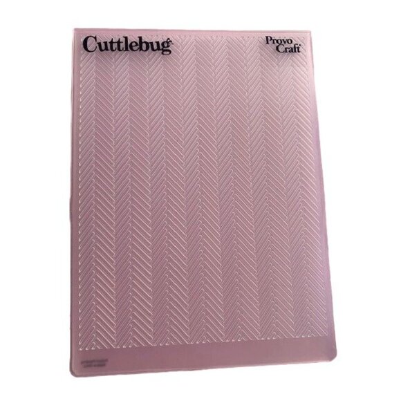 Provo Craft | Office | Cricut Cuttlebug Herringbone Embossing Folder 4 ...